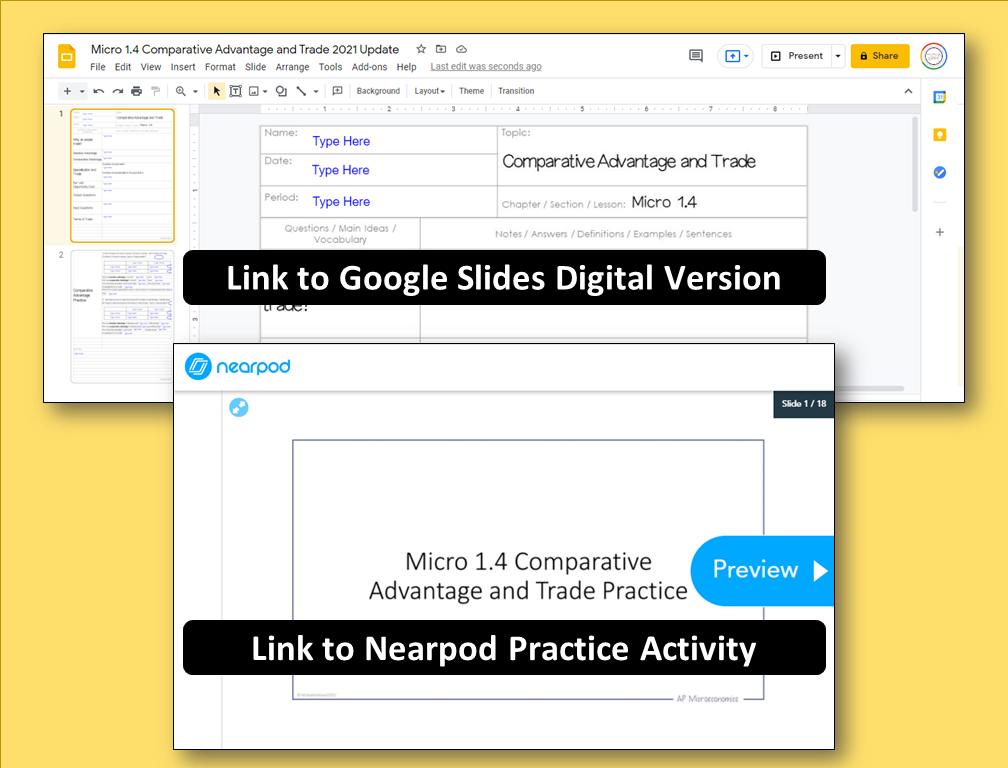Micro 1.4 Comparative Advantage and Trade Cornell Notes - Michelle Wood