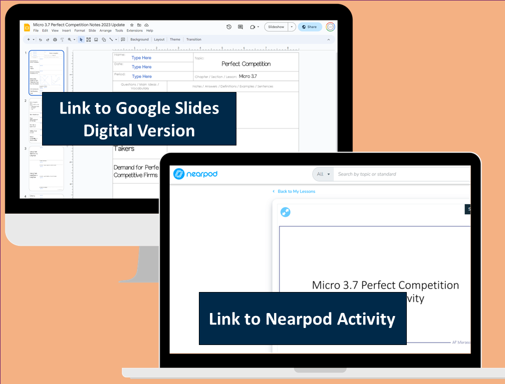 Micro 3.7 Perfect Competition Cornell Notes - Michelle Wood