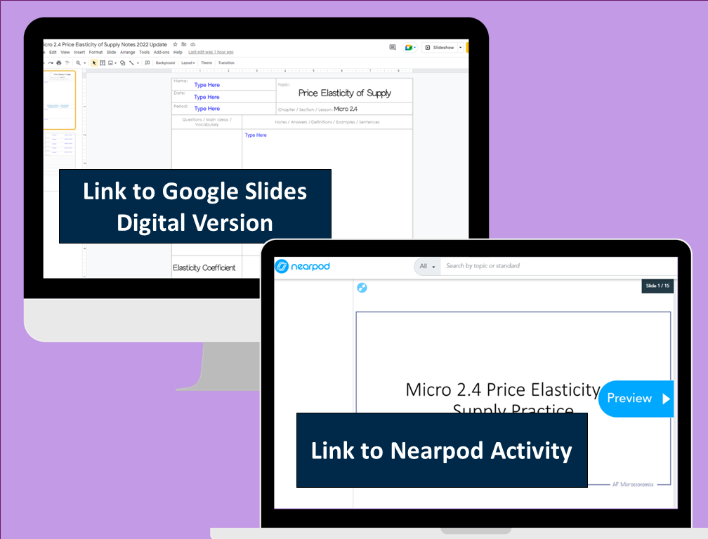 Micro 2.4 Price Elasticity of Supply Cornell Notes - Michelle Wood