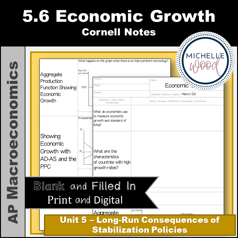 Macro 5.6 Economic Growth Notes - Michelle Wood
