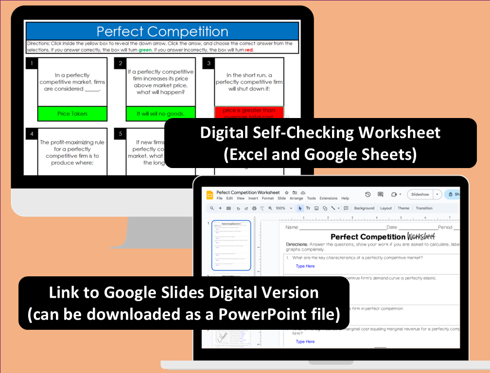 Perfect Competition Worksheets - Michelle Wood